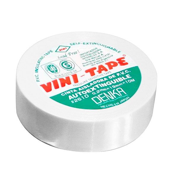 Interelec - CINTA AISLADORA P.V.C. AUTOEXTINGUIBLE VINI-TAPE BLANCA
